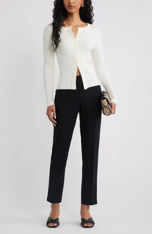 OPEN EDIT Capri Faux Leather Kitten Heel - Black