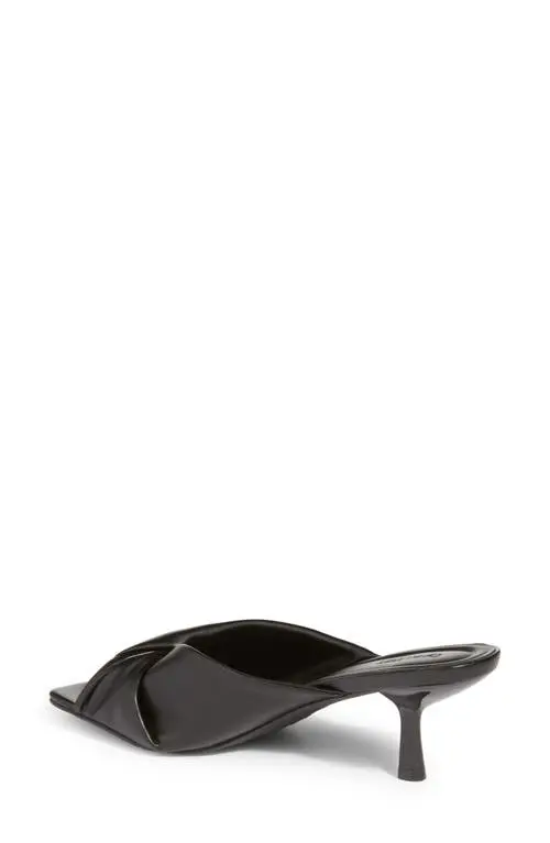 OPEN EDIT Capri Faux Leather Kitten Heel - Black