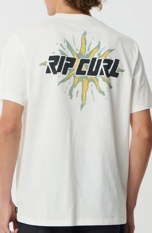 Rip Curl Disorder Burst Cotton Graphic T-shirt - Bone