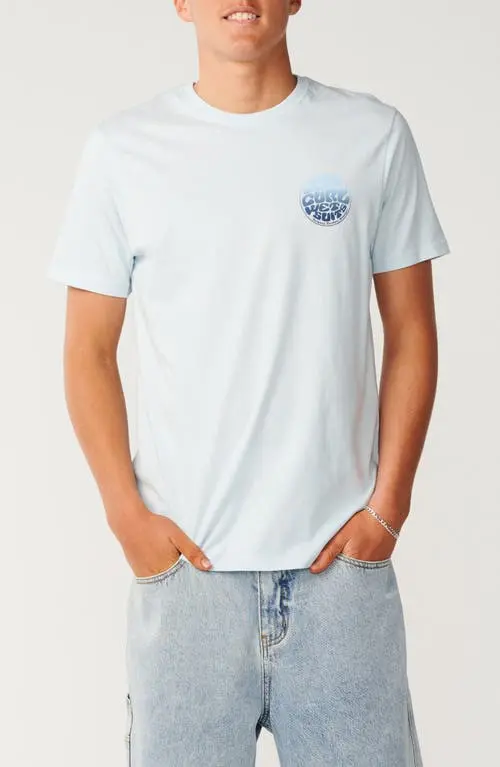 Rip Curl Wettie Passage Logo Cotton Graphic T-shirt - Glacier Blue