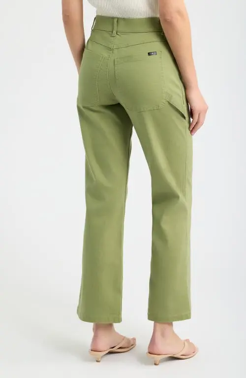 Hue Canvas Utility Pants - Olive