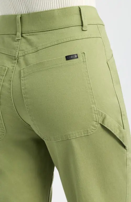 Hue Canvas Utility Pants - Olive