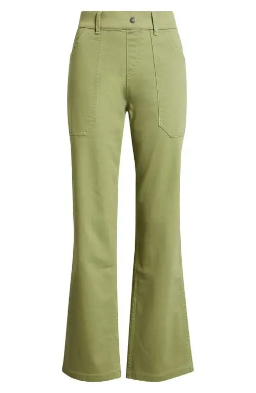 Hue Canvas Utility Pants - Olive