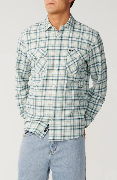 Rip Curl Check Cotton Button-up Shirt - Bone