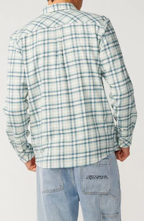 Rip Curl Check Cotton Button-up Shirt - Bone