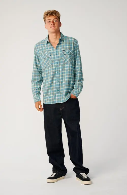 Rip Curl Check Cotton Button-up Shirt - Dusty Jade