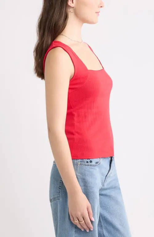 Bp. Pointelle Tank - Red Festive