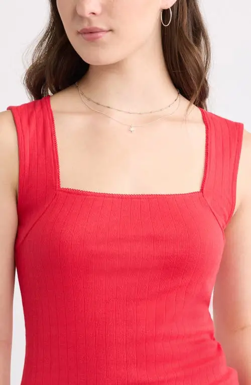 Bp. Pointelle Tank - Red Festive