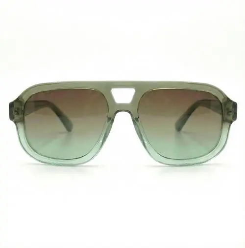 VELVET EYEWEAR Dani Polarized Aviator Sunglasses - Mint