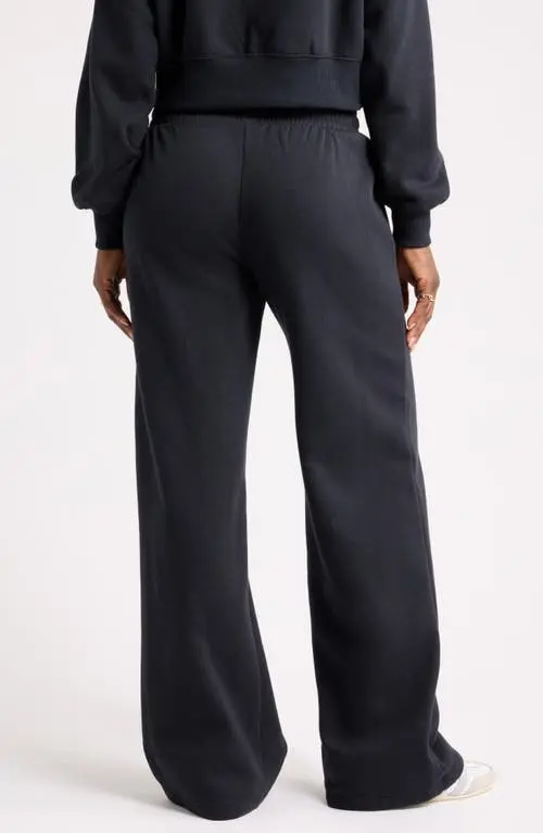 Bp. Low Rise Wide Leg Sweatpants - Black Jet
