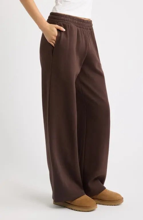 Bp. Low Rise Wide Leg Sweatpants - Brown Coffee