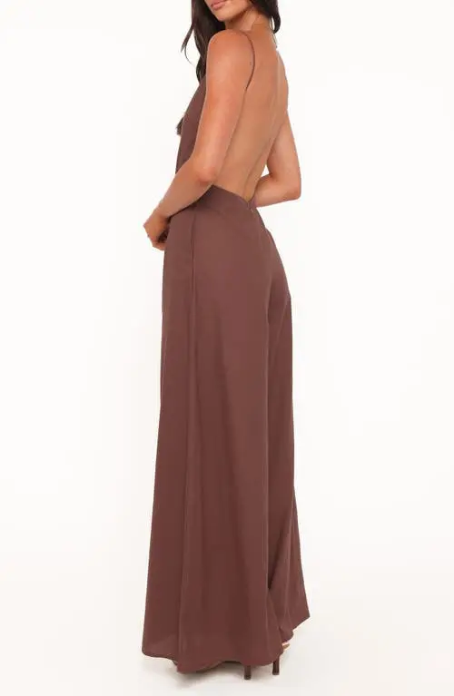 PETAL & PUP Ophilia Wide Leg Open Back Jumpsuit