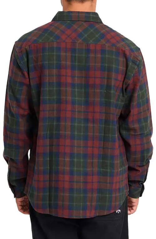 BILLABONG Coastline Plaid Cotton Flannel Button-up Shirt