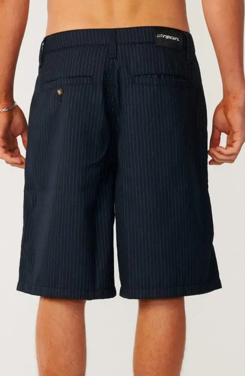 Rip Curl Archive Pinstriped Relaxed Fit Shorts - Dark Navy