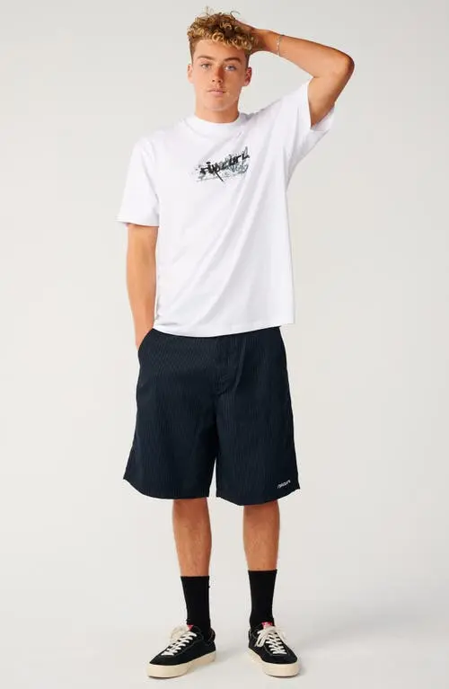 Rip Curl Archive Pinstriped Relaxed Fit Shorts - Dark Navy