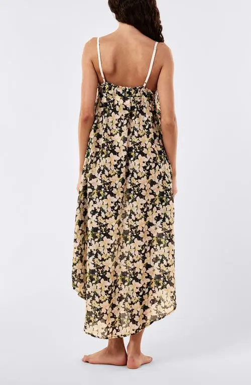 PAPINELLE Serena Lace Trim Maxi Nightgown