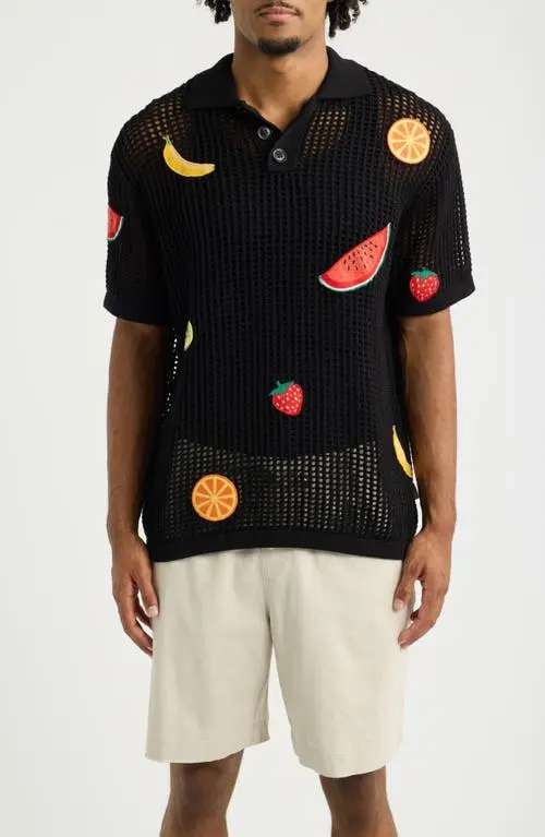 MAVRANS Freshly Picked Open Knit Polo