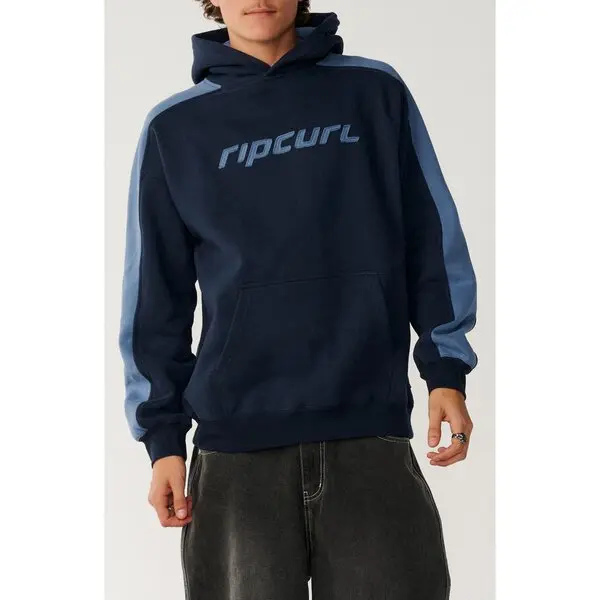 Rip Curl Archive Panel Cotton Blend Hoodie - Dark Navy