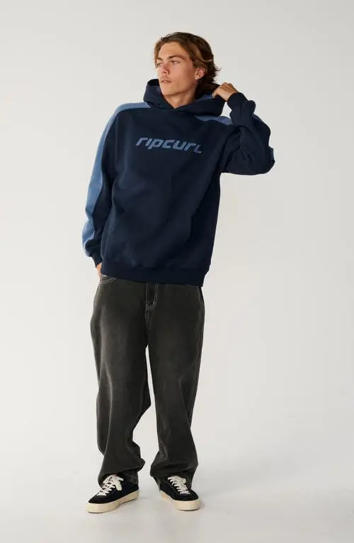 Rip Curl Archive Panel Cotton Blend Hoodie - Dark Navy