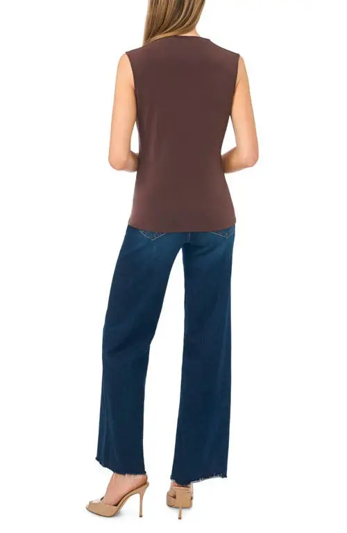 Halogen Cowl Neck Knit Tank - Chicory Coffee
