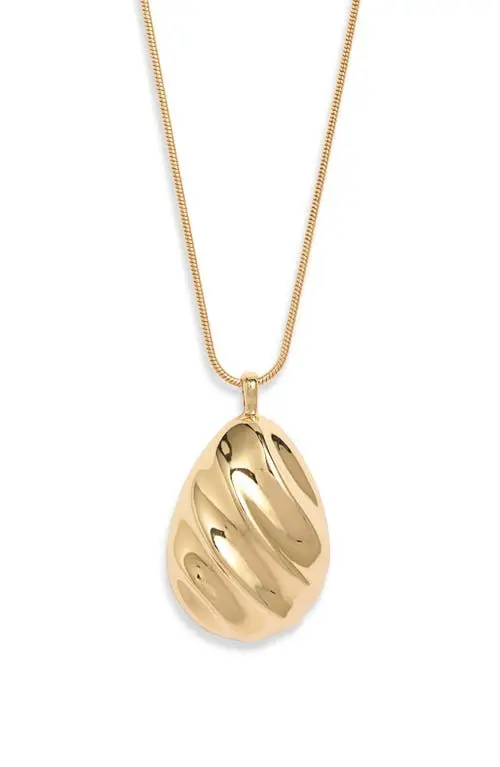 Nordstrom Fluted Adjustable Pendant Necklace - Gold