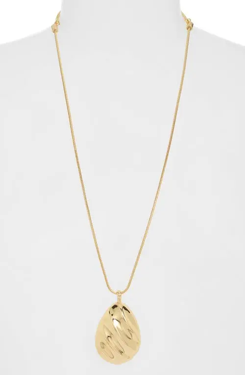 Nordstrom Fluted Adjustable Pendant Necklace - Gold