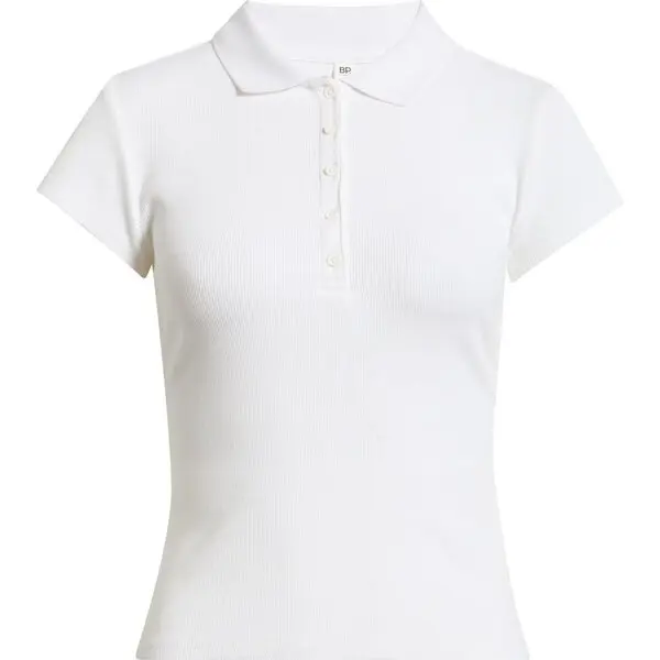 Bp. Stretch Cotton Rib Polo - White