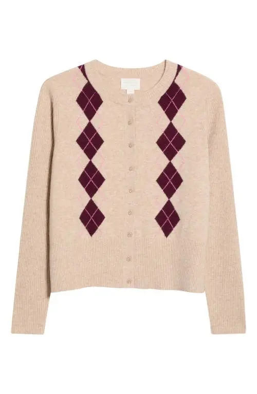 Caslon Argyle Wool & Cashmere Cardigan