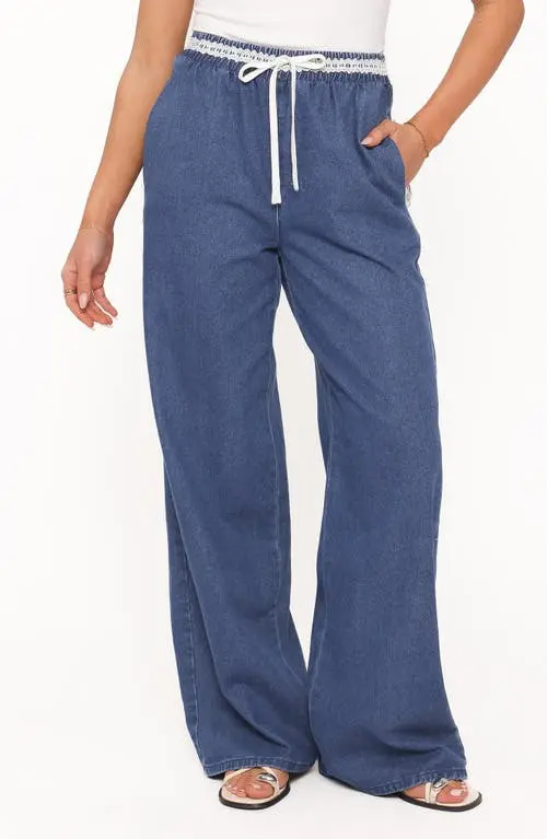 PETAL & PUP Siun Wide Leg Denim Joggers
