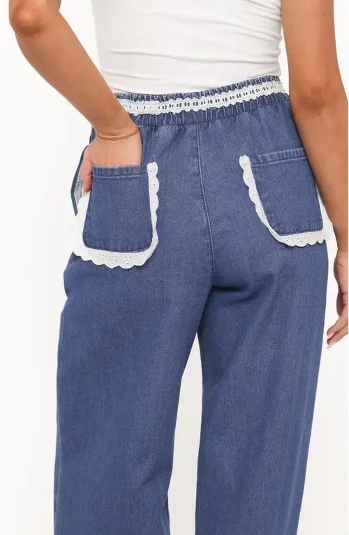 PETAL & PUP Siun Wide Leg Denim Joggers