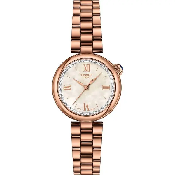 TISSOT Desir Mother-of-pearl Rose Gold Tone Watch - Ivory