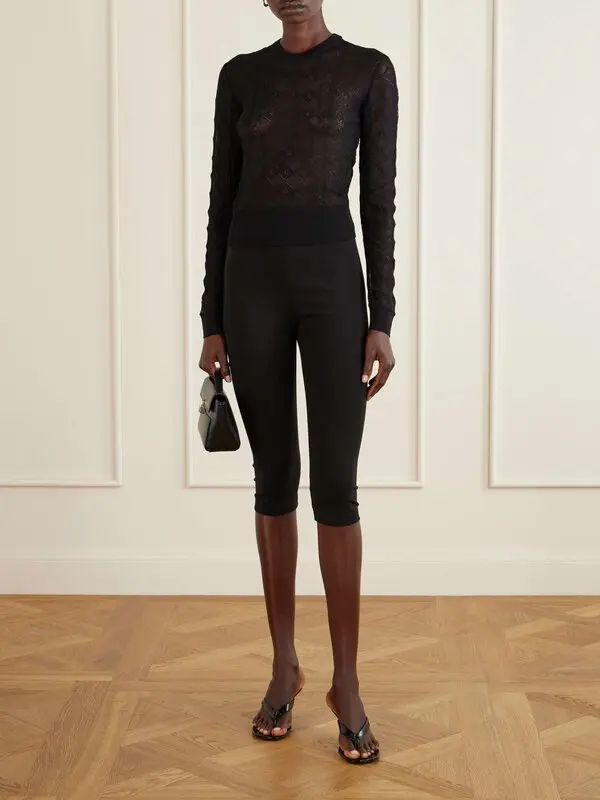 Dolce & Gabbana Crepe High-rise Straight-leg Capri Pants