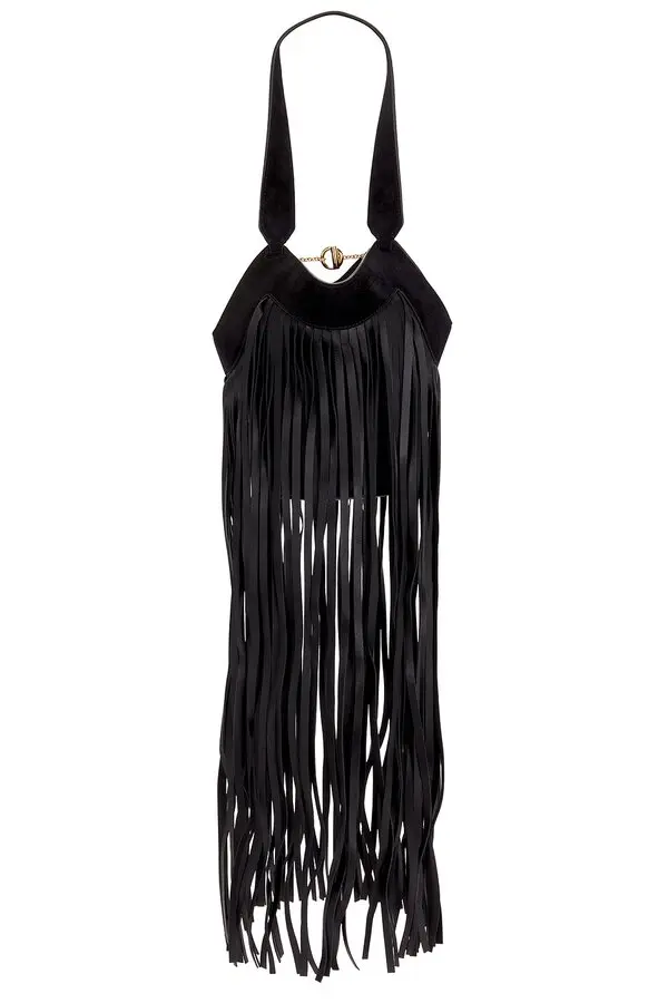 Khaite Lotus Nano Fringe Tote Bag - Black