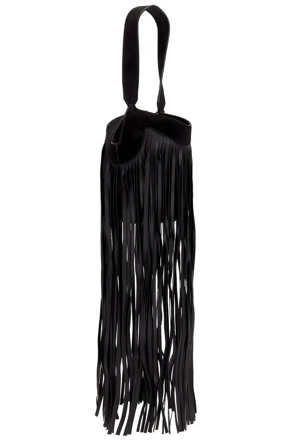 Khaite Lotus Nano Fringe Tote Bag - Black