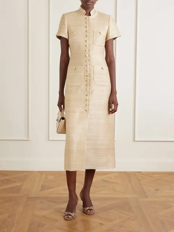 LIBEROWE Imperial Silk-blend Midi Dress