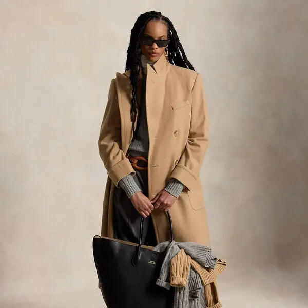 Ralph Lauren Hair Long Polo Coat - Camel
