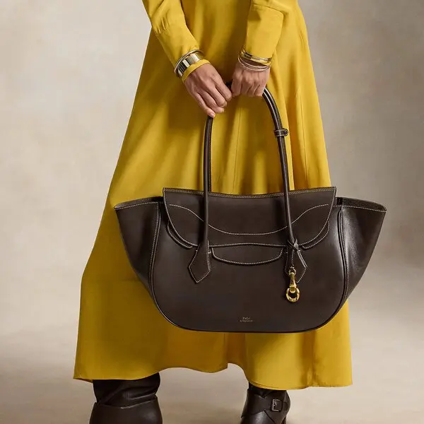 Ralph Lauren Polo Blaze Large Shoulder Bag - Ash
