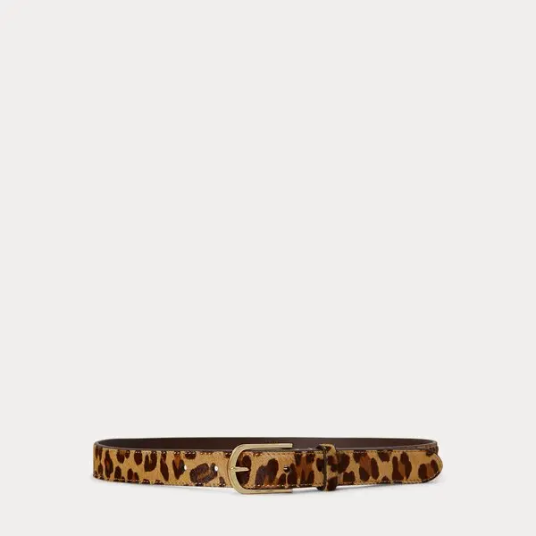 Ralph Lauren Leopard-print Skinny Belt - Modern Leopard/chestnut