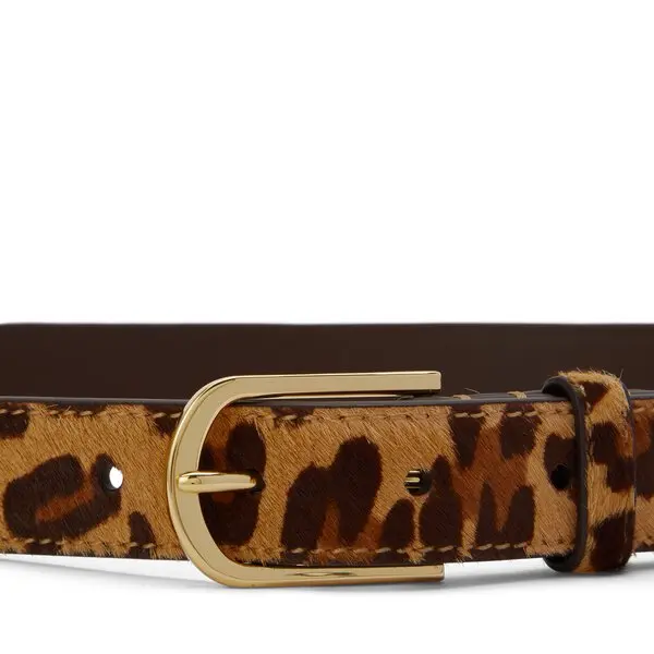 Ralph Lauren Leopard-print Skinny Belt - Modern Leopard/chestnut
