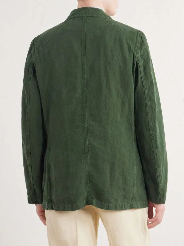 DRAKE'S Games Double-breasted Linen Blazer