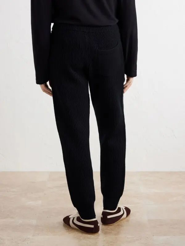 Dries Van Noten Meru Tapered Ribbed Wool Sweatpants
