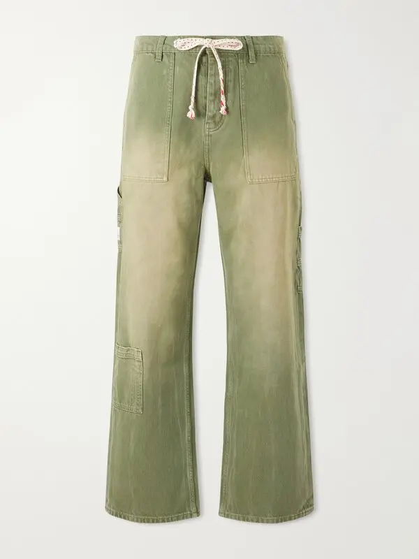 NAHMIAS Gardner Utility Wide-leg Drawstring Jeans - Green