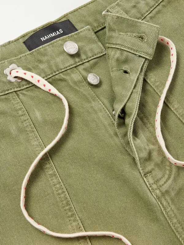 NAHMIAS Gardner Utility Wide-leg Drawstring Jeans - Green