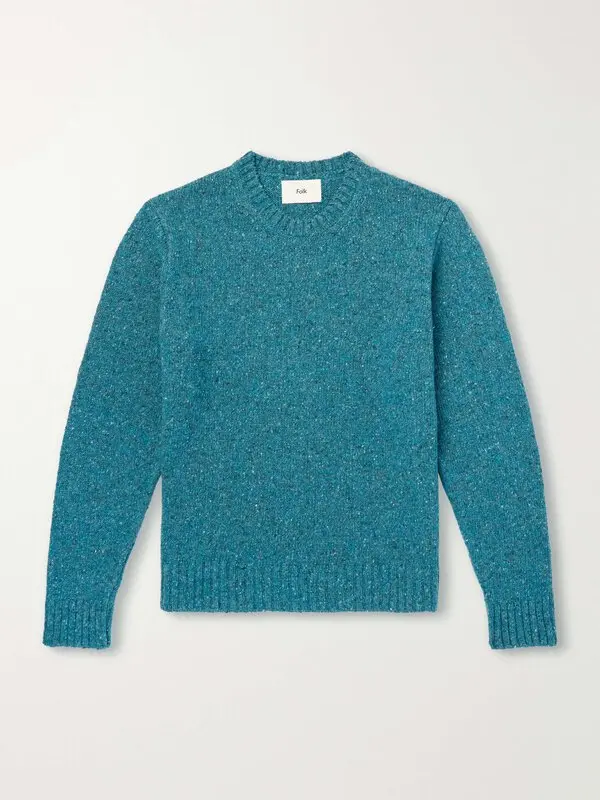 Folk Chain Mélange Wool-blend Sweater