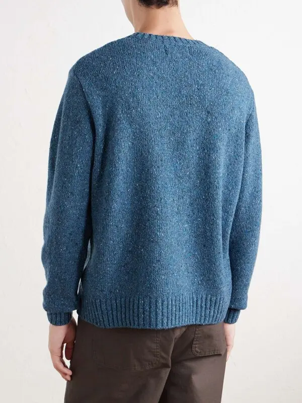Folk Chain Mélange Wool-blend Sweater