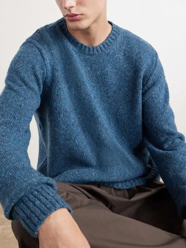 Folk Chain Mélange Wool-blend Sweater