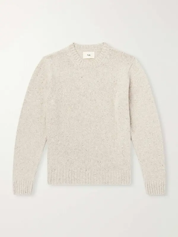 Folk Chain Mélange Wool-blend Sweater