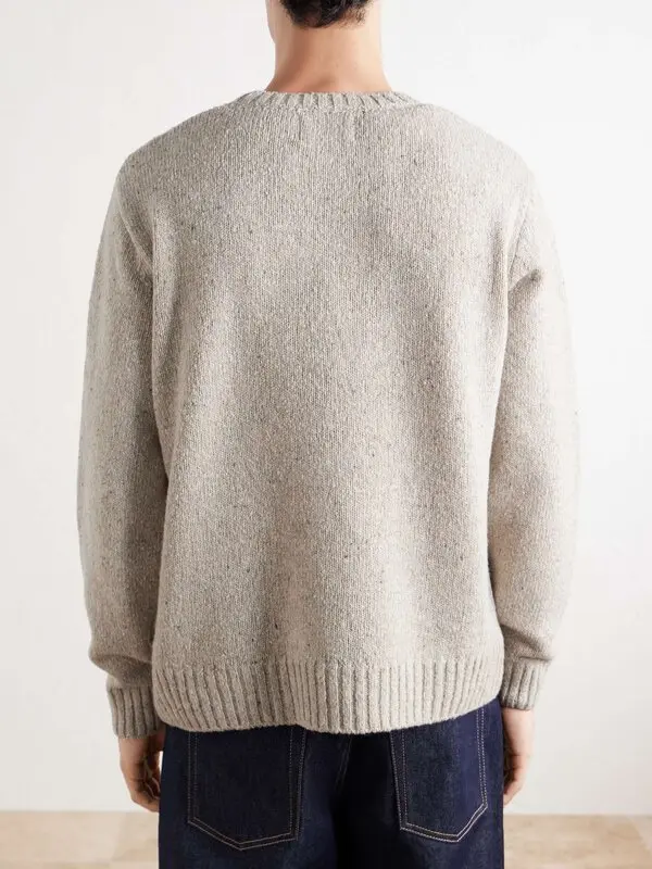 Folk Chain Mélange Wool-blend Sweater