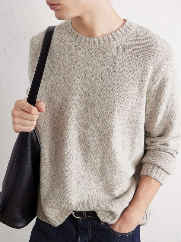 Folk Chain Mélange Wool-blend Sweater