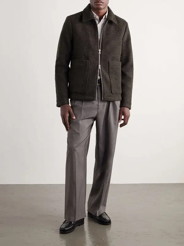 Nn07 Gael Brushed Wool-blend Jacket